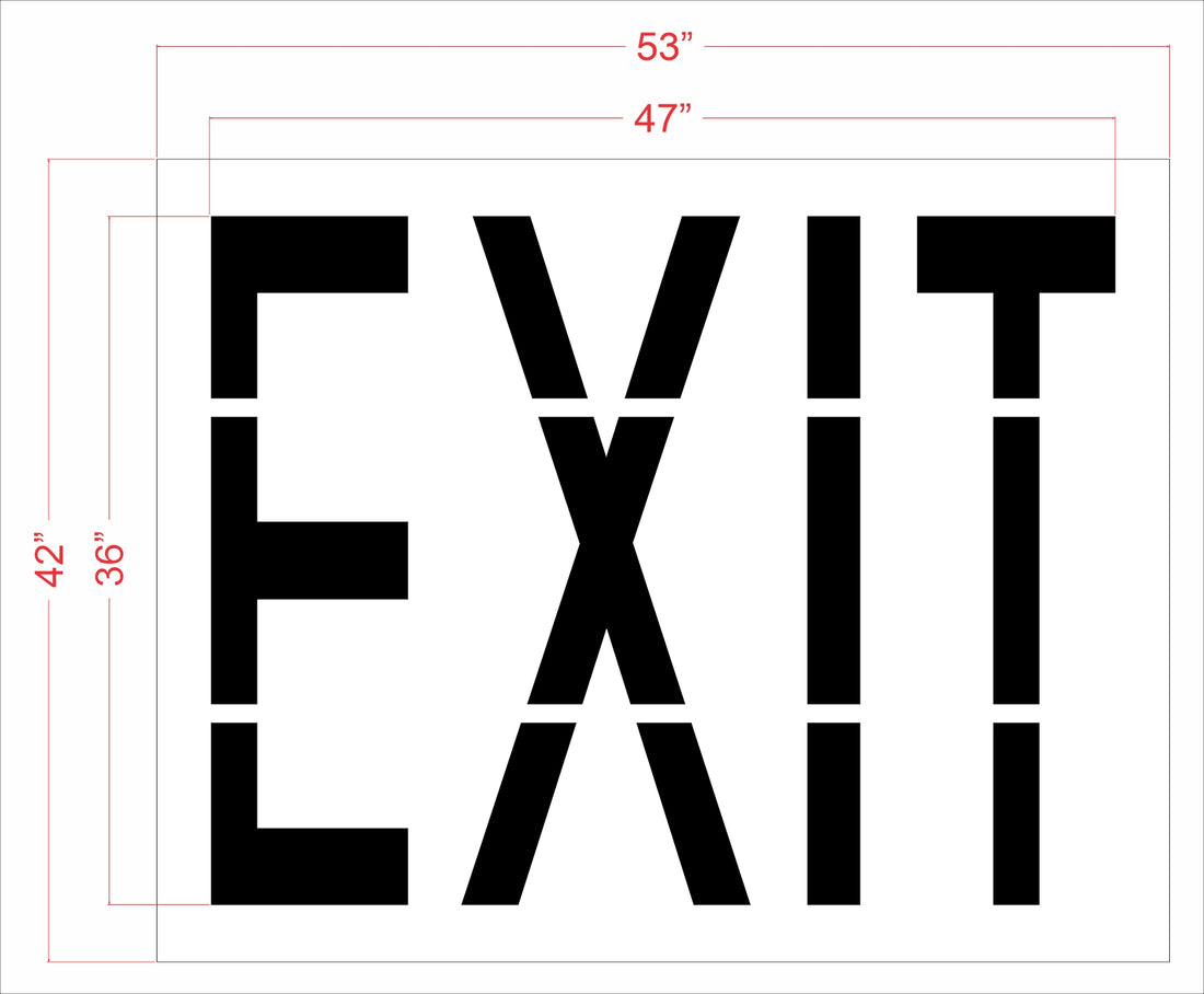 36" Walmart EXIT Stencil - 1-800-Stencil
