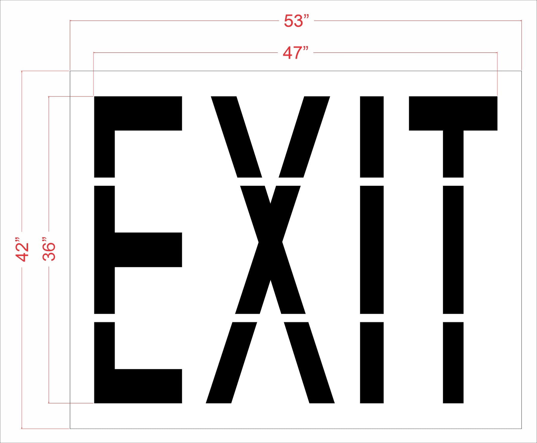 36" Walmart EXIT Stencil - 1-800-Stencil