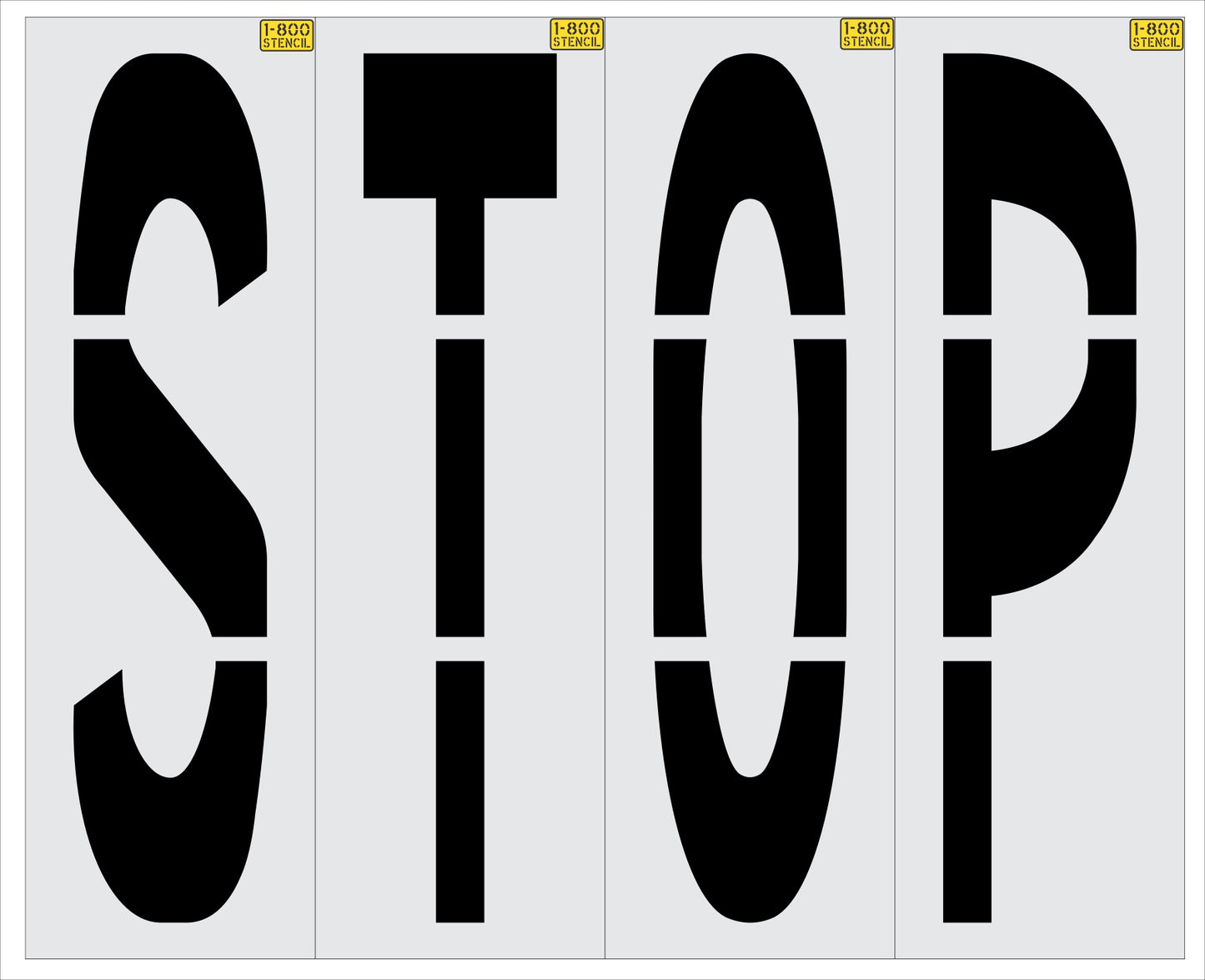 72" Walmart STOP Stencil - 1-800-Stencil