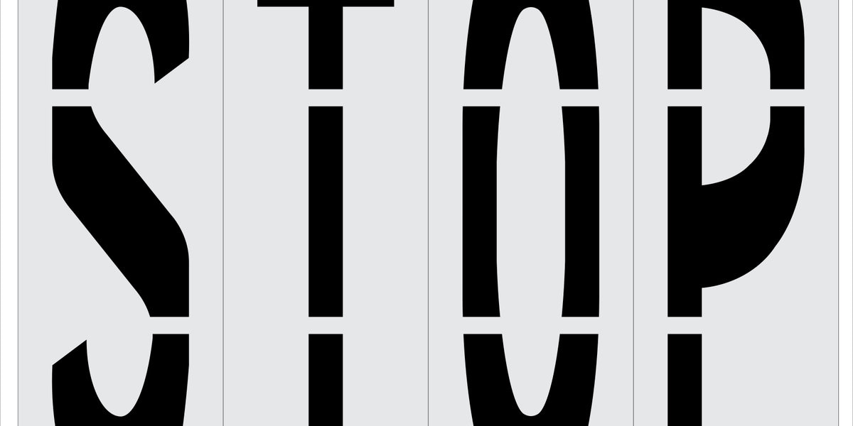 72" Walmart STOP Stencil — 1-800-Stencil