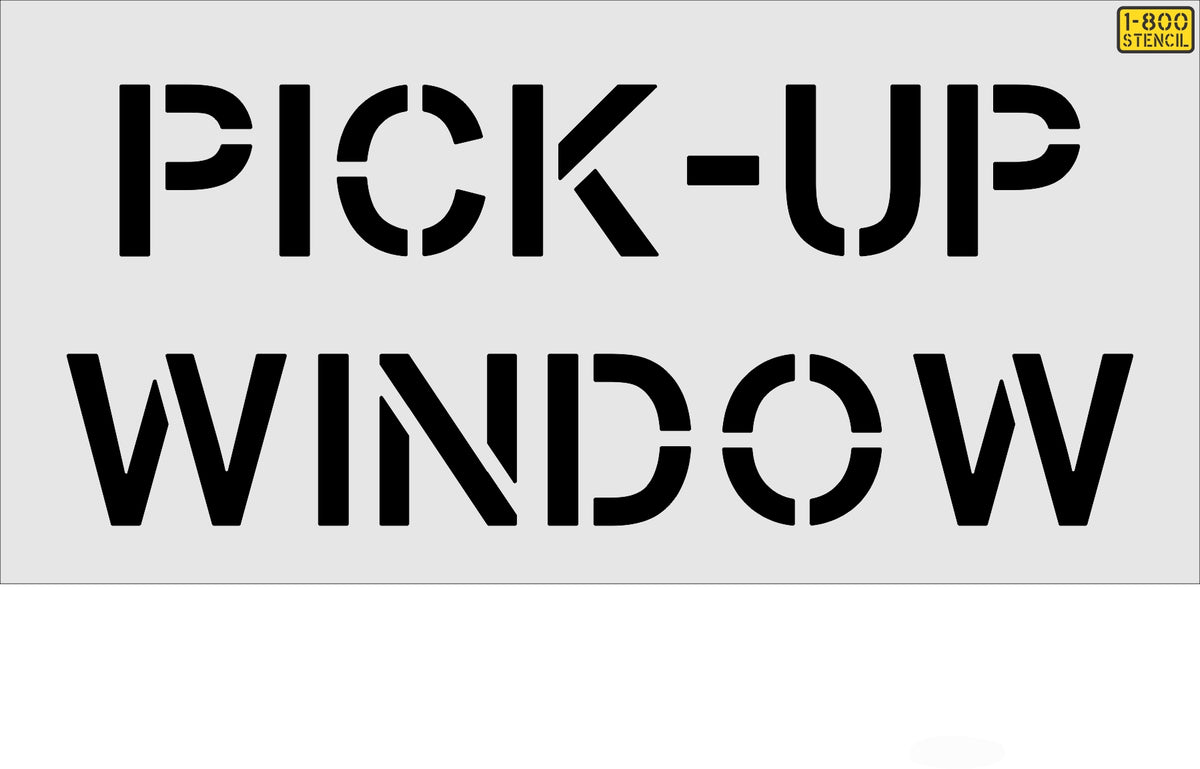 8" Wendy's PICK-UP WINDOW Stencil — 1-800-Stencil