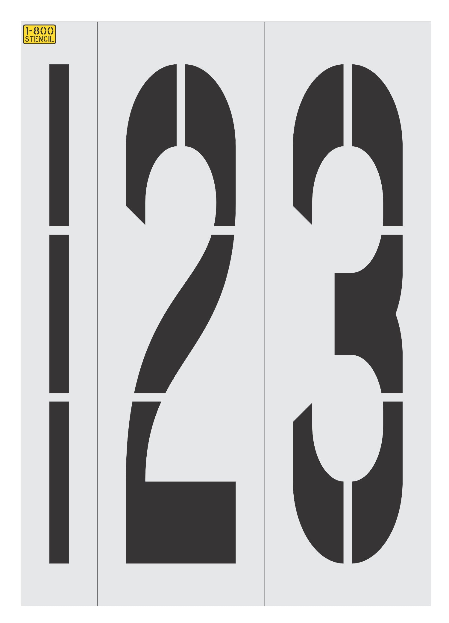 72" Number Kit Stencil - 1-800-Stencil