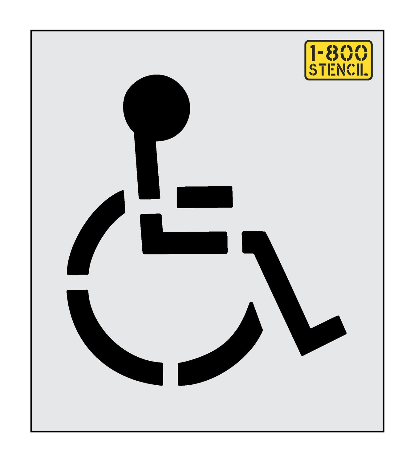 21" Handicap Stencil | Parking Lot & Drive-Thru Pavement Marking ...