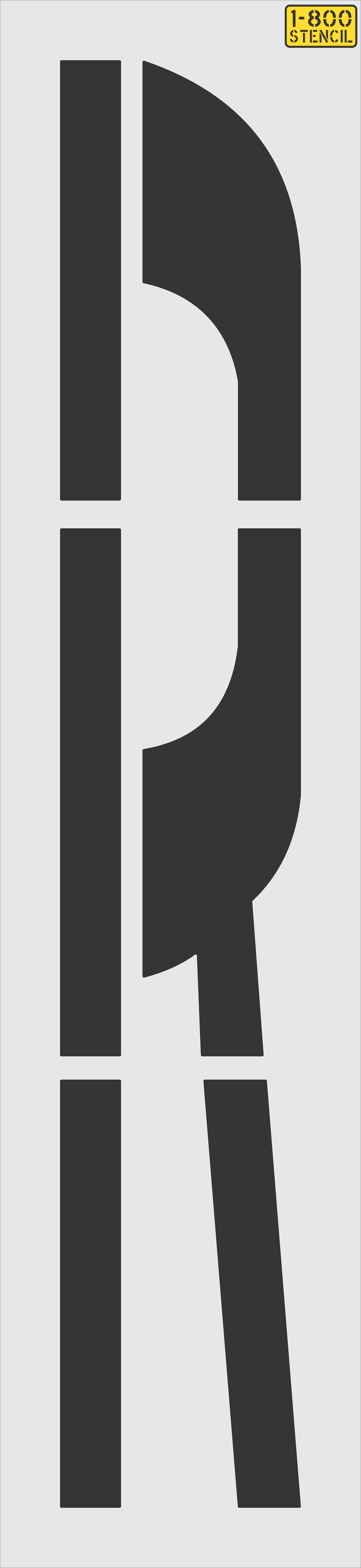 72" MUTCD Railroad Crossing Letter R Stencil — 1-800-Stencil