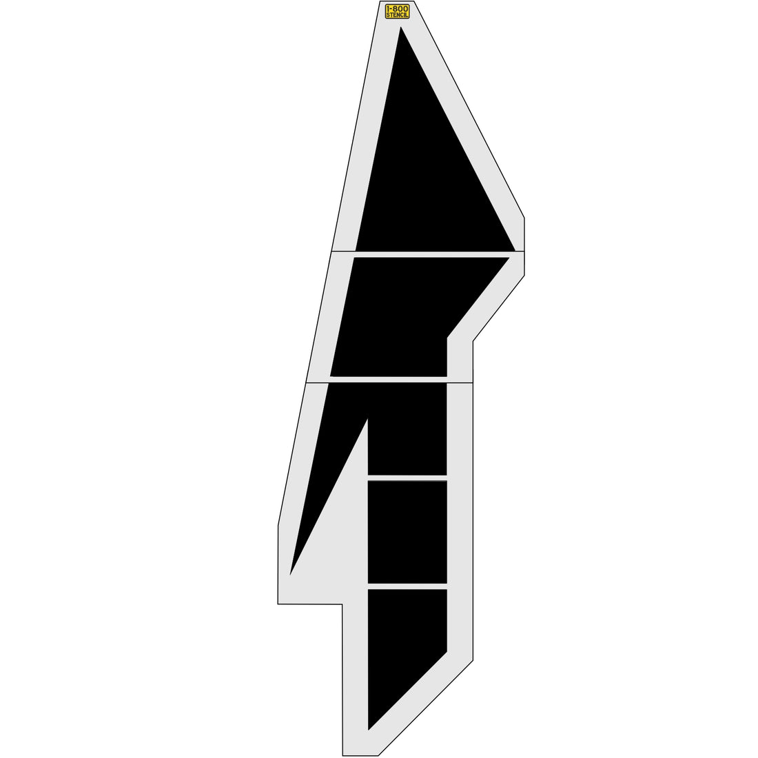 216" Arizona DOT Lane Drop Arrow Stencil - 1-800-Stencil