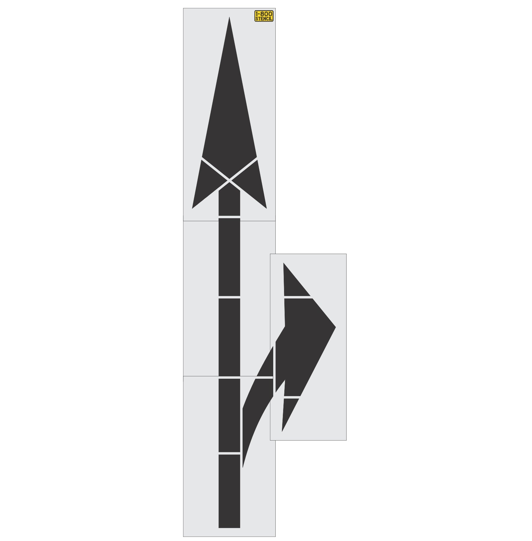 288" California DOT Combo Right Arrow Kit Stencil - 1-800-Stencil