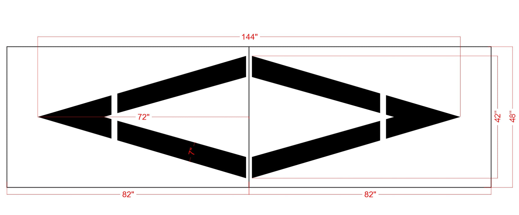 144" California DOT Preferential Lane Symbol Stencil - 1-800-Stencil