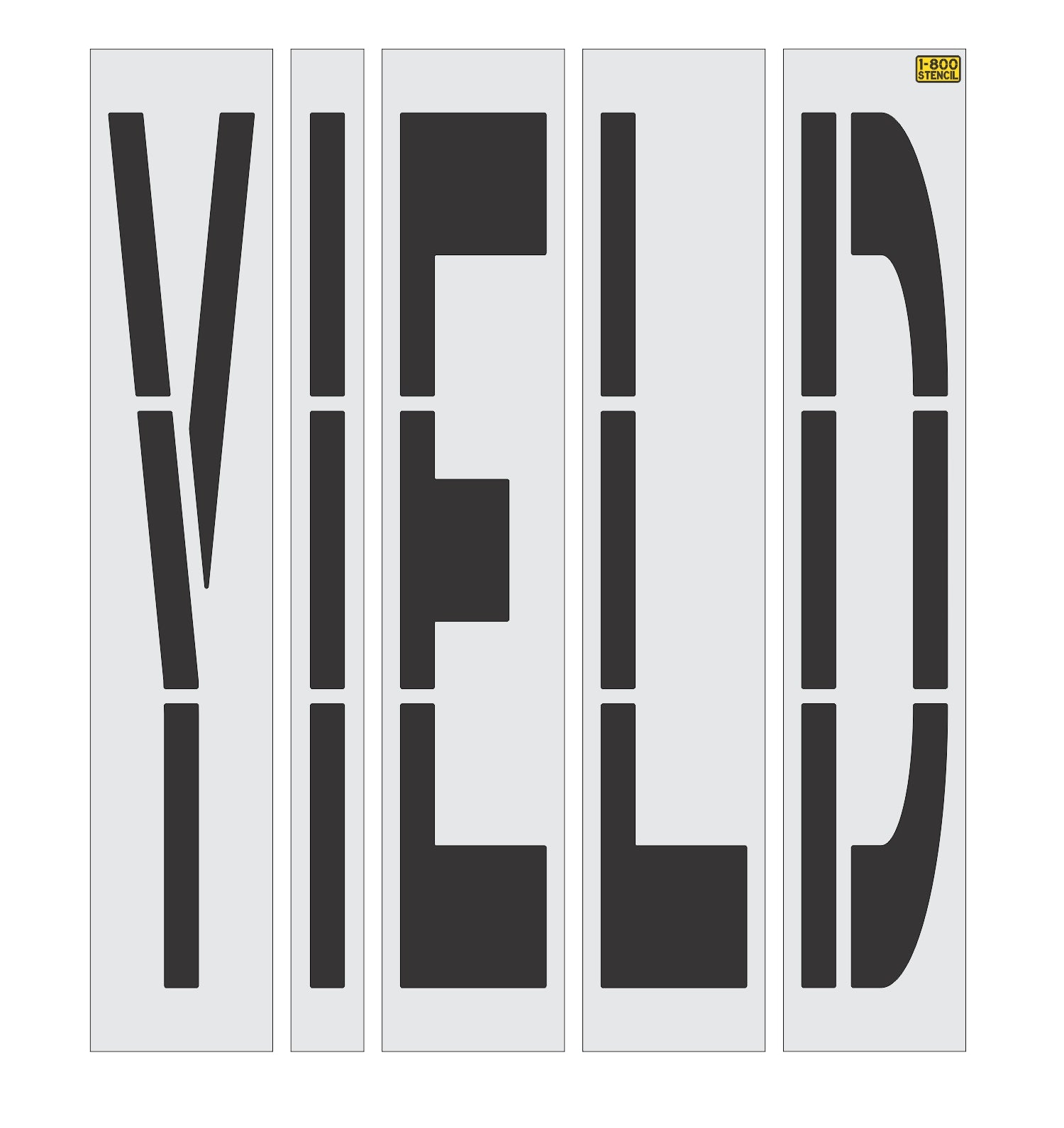 96" California DOT YIELD Wording Stencil - 1-800-Stencil