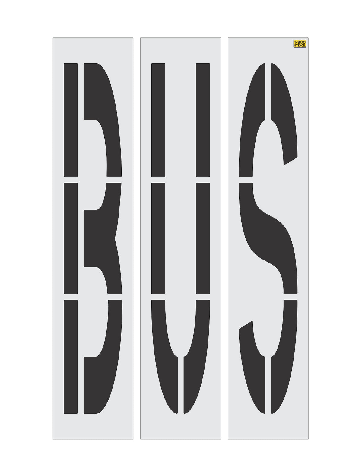 96" California DOT BUS Wording Stencil — 1-800-Stencil