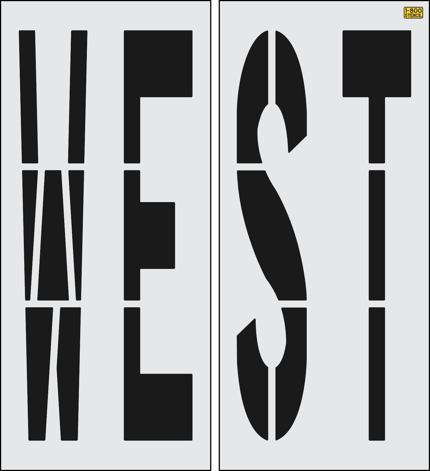 96" Houston DOT WEST Stencil | Parking Lot & Drive-Thru Pavement ...