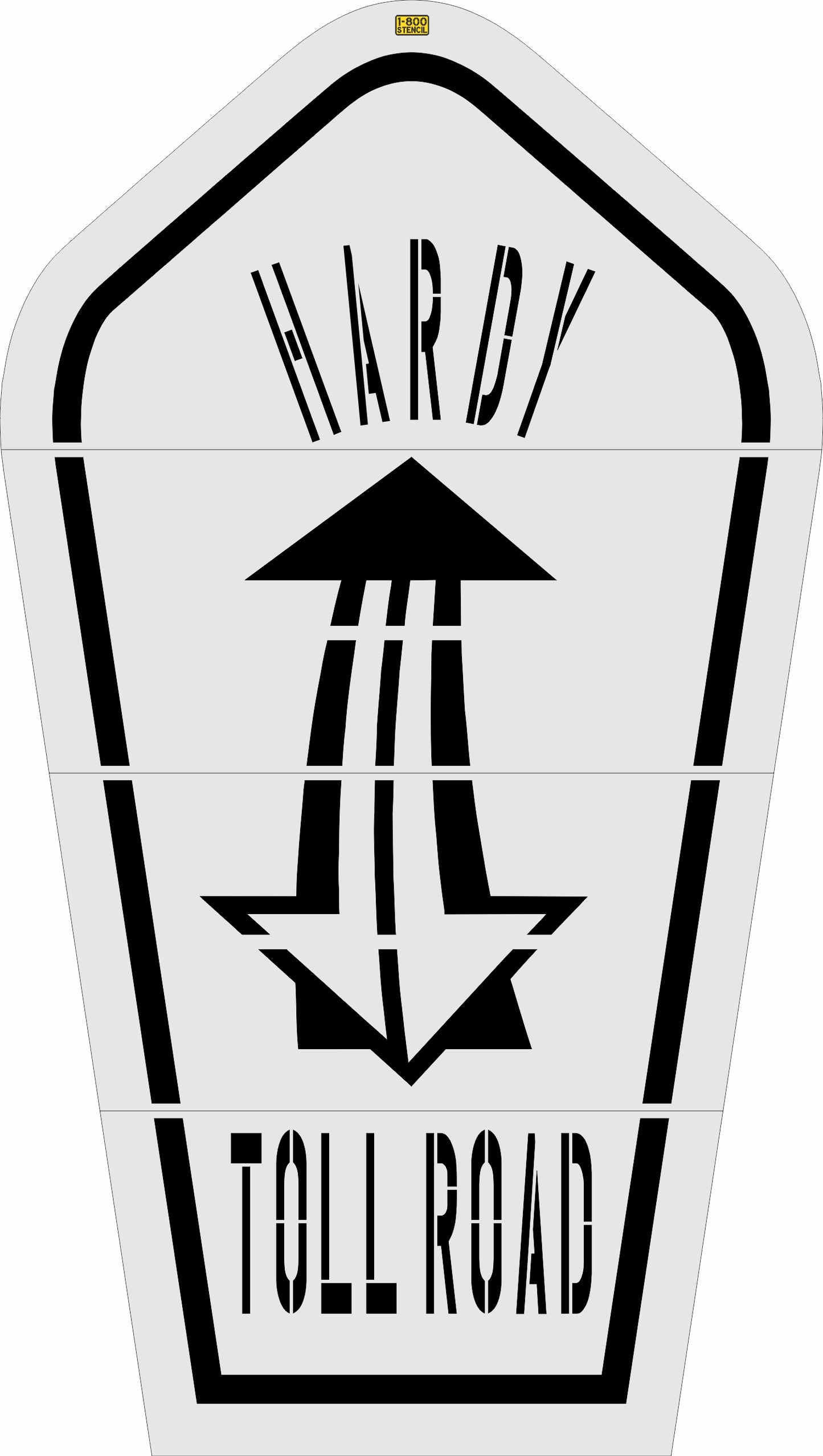 180" Houston DOT HARDY TOLL ROAD Interstate Shield Stencil | Parking ...
