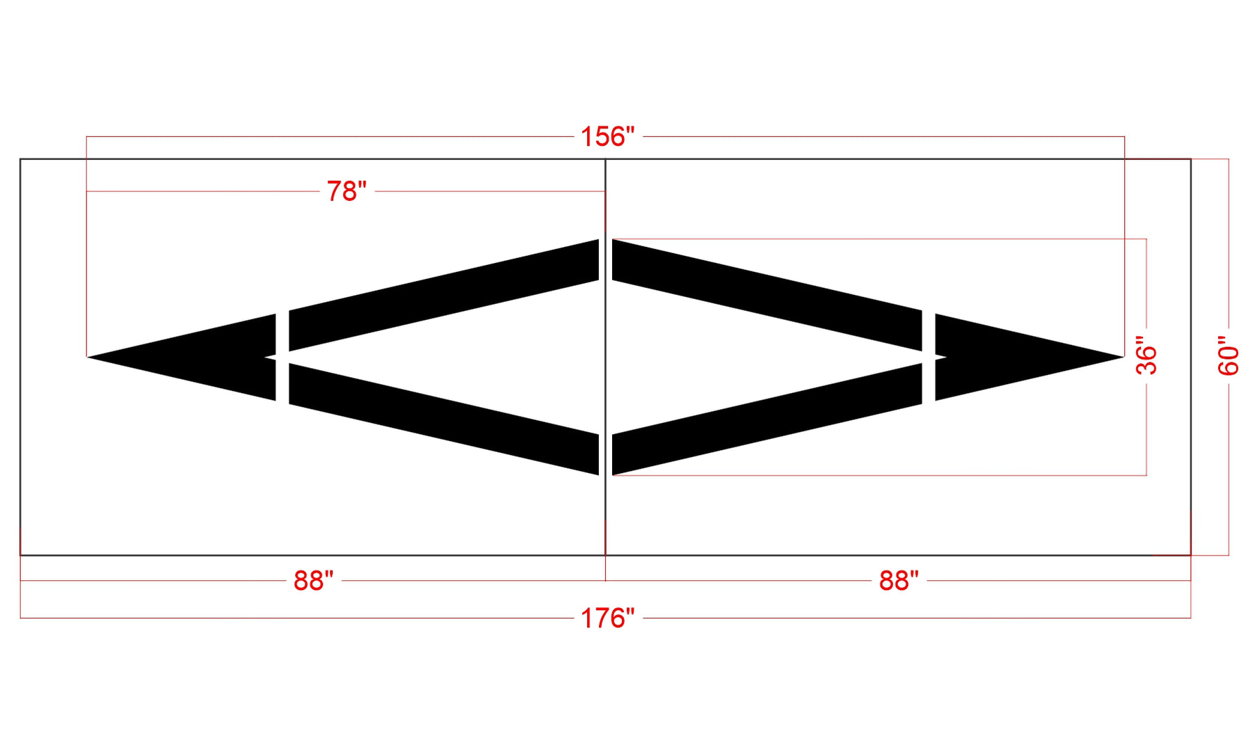 156" Connecticut DOT Preferential Lane Symbol Stencil - 1-800-Stencil