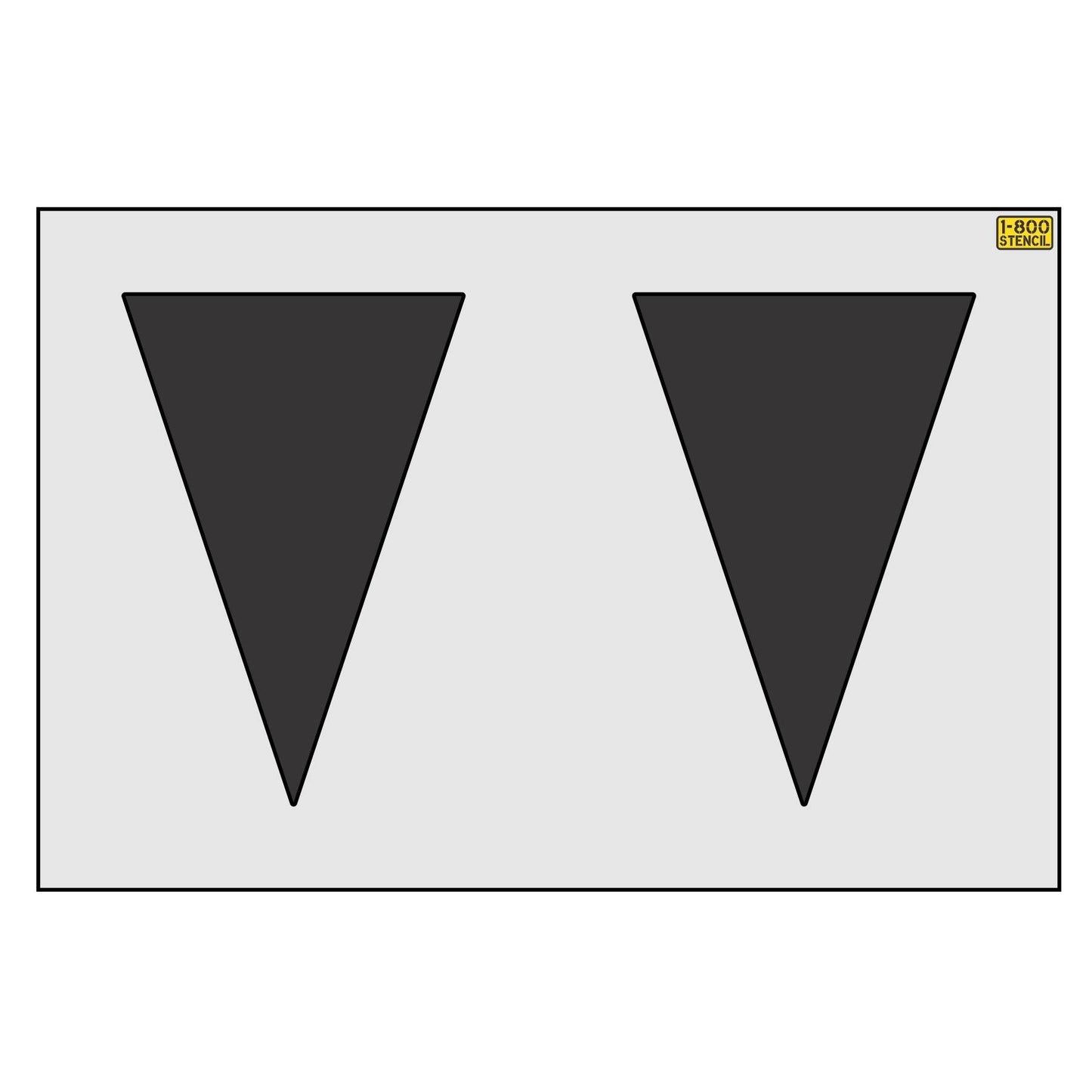 36" Connecticut DOT Triangle Shark Teeth Stencil - 1-800-Stencil