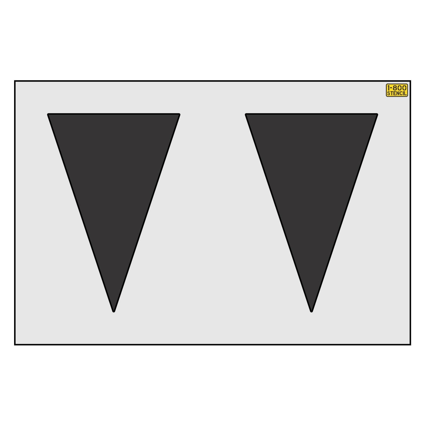 36" Connecticut DOT Triangle Shark Teeth Stencil | Parking Lot & Drive ...