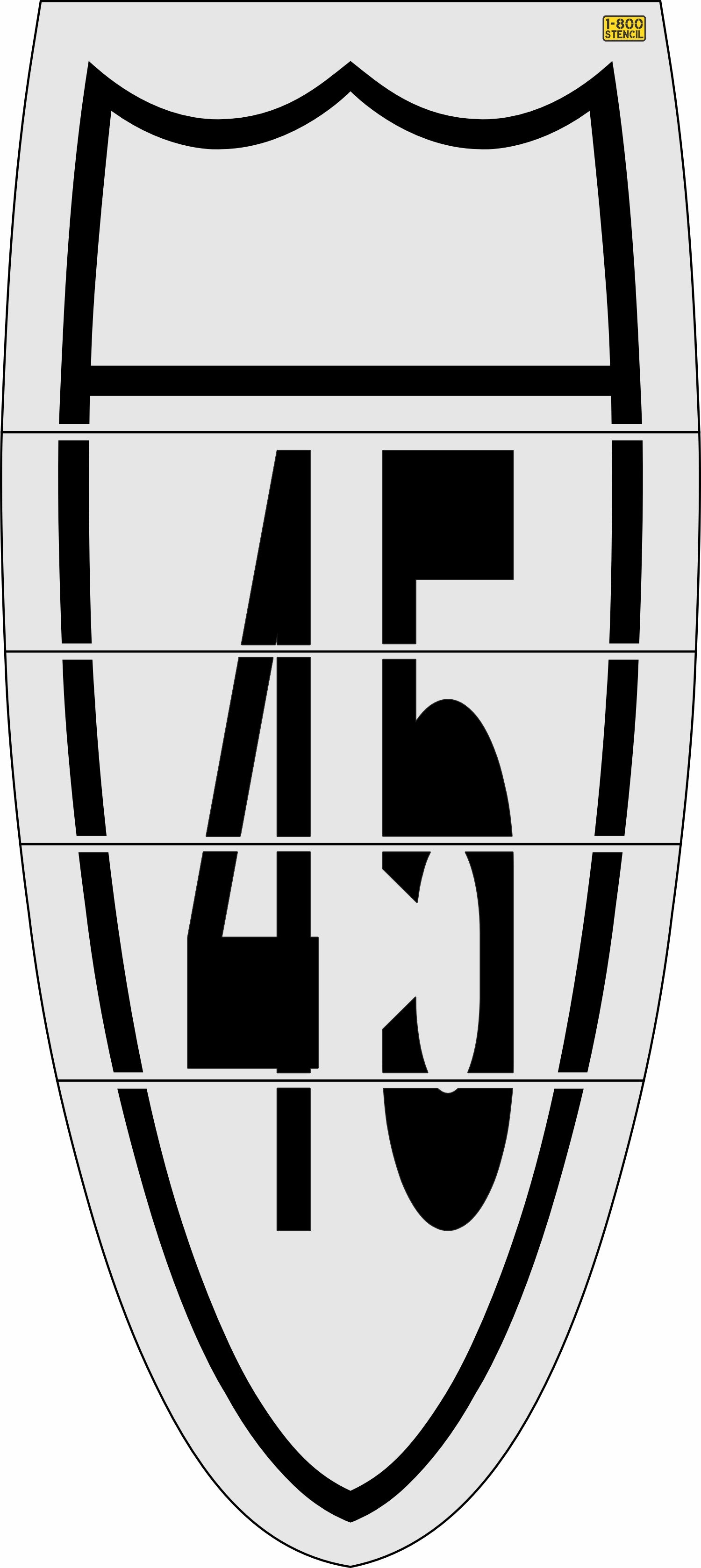 180" Dallas DOT 45 Interstate Shield Stencil - 1-800-Stencil