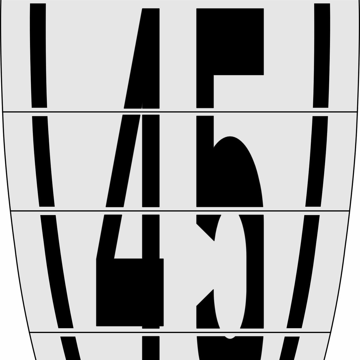 180" Dallas DOT 45 Interstate Shield Stencil — 1-800-Stencil