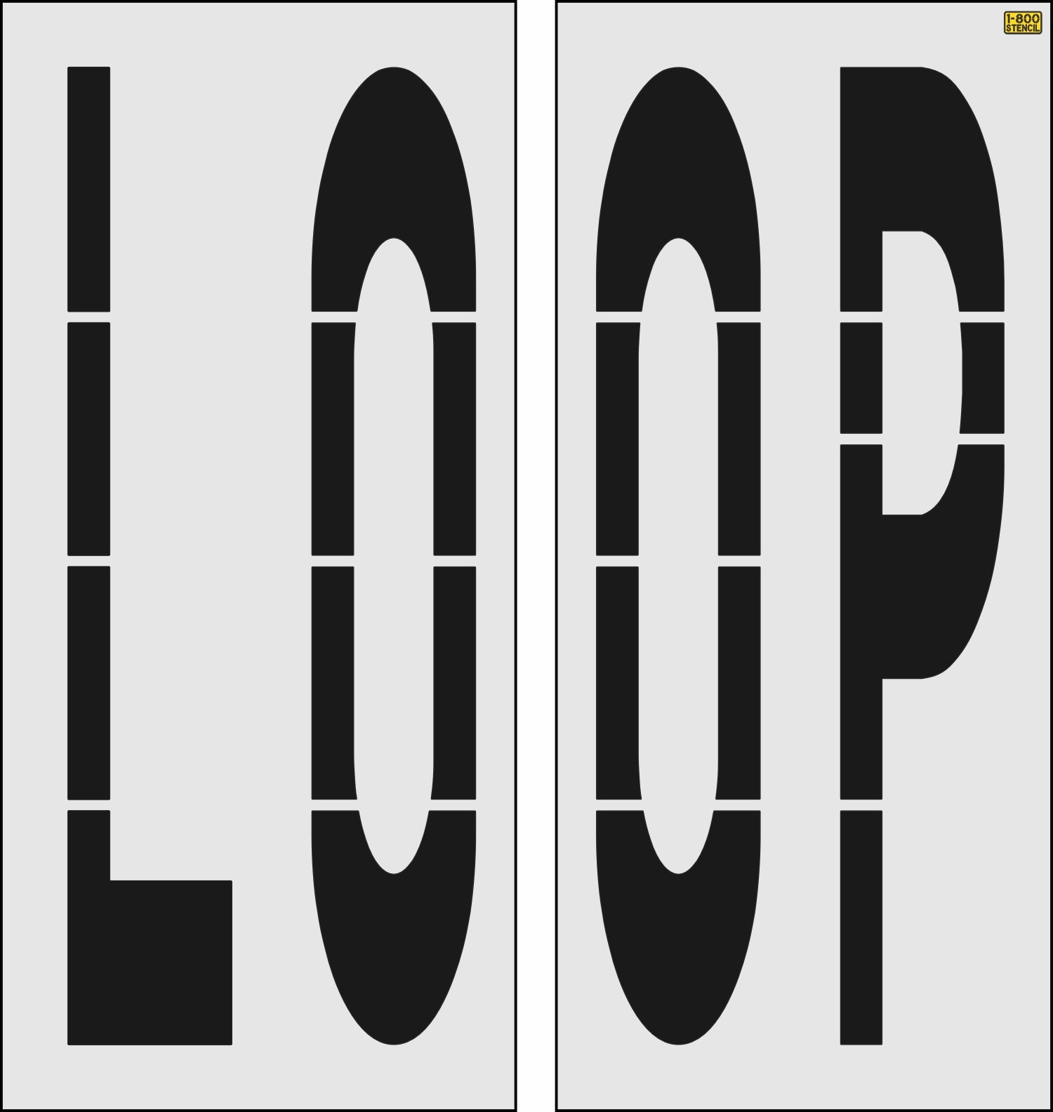 48" Dallas DOT LOOP Stencil - 1-800-Stencil