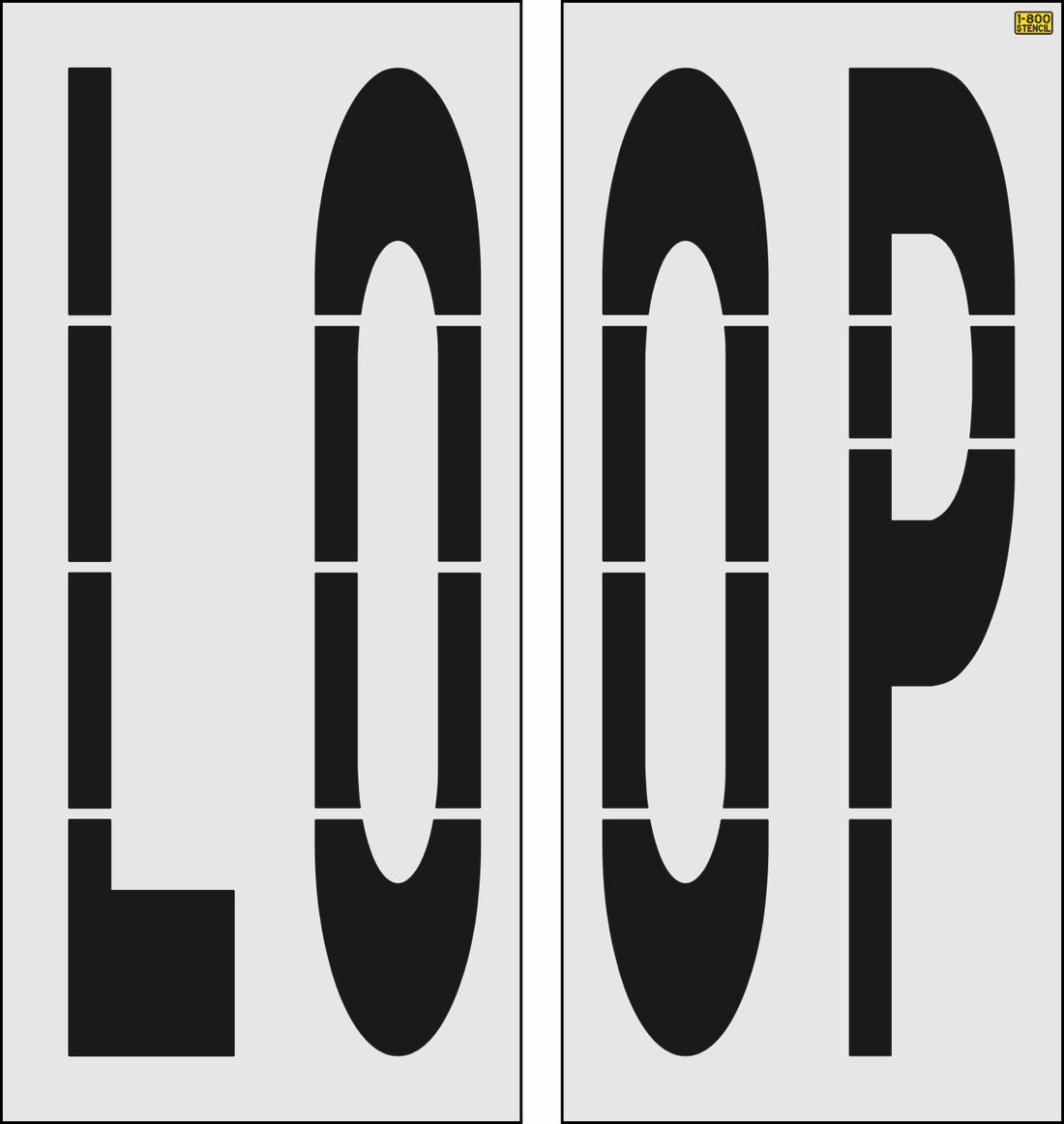 48" Dallas DOT LOOP Stencil - 1-800-Stencil