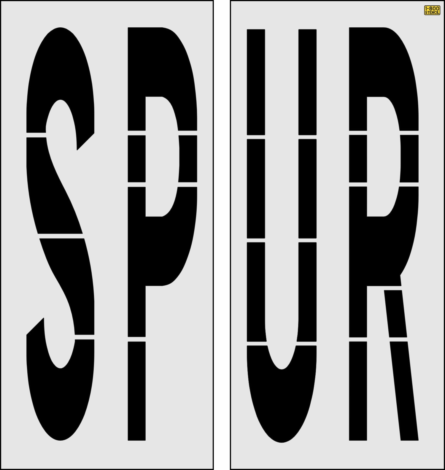 48" Dallas DOT SPUR Stencil - 1-800-Stencil