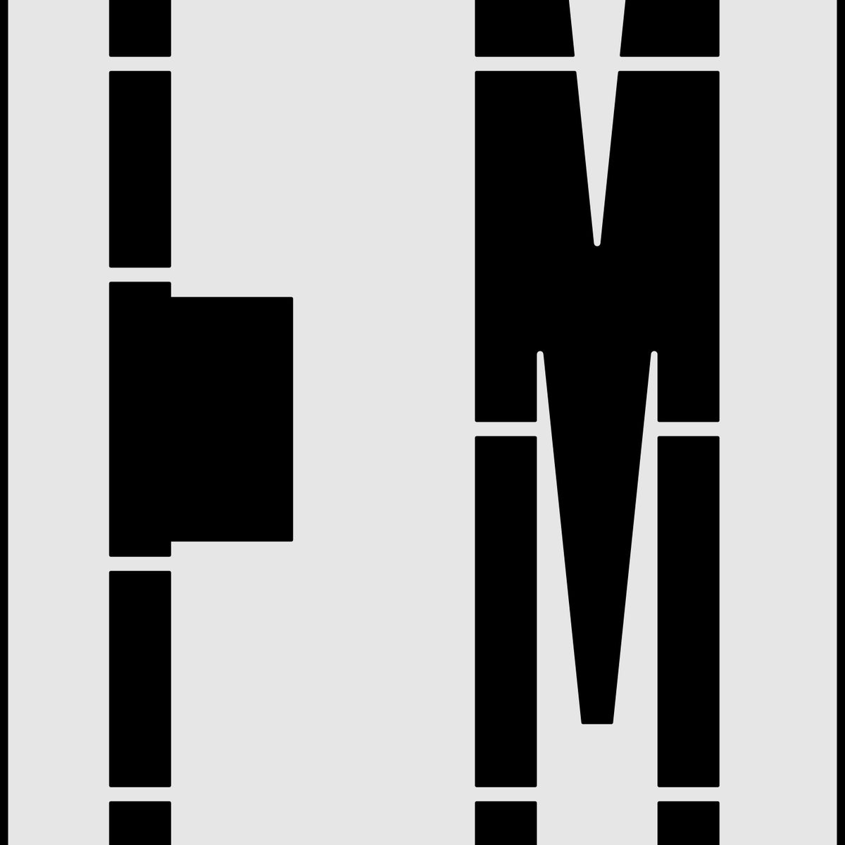 48" Dallas DOT FM Stencil — 1-800-Stencil