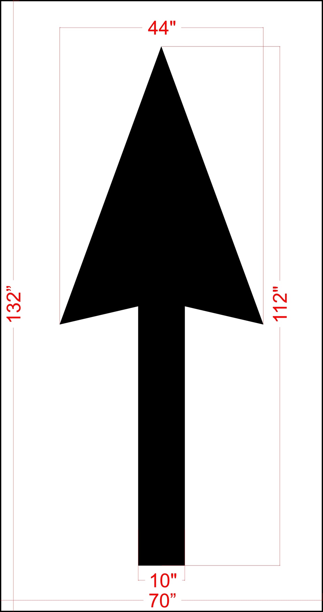112" Georgia DOT Straight Arrow Stencil