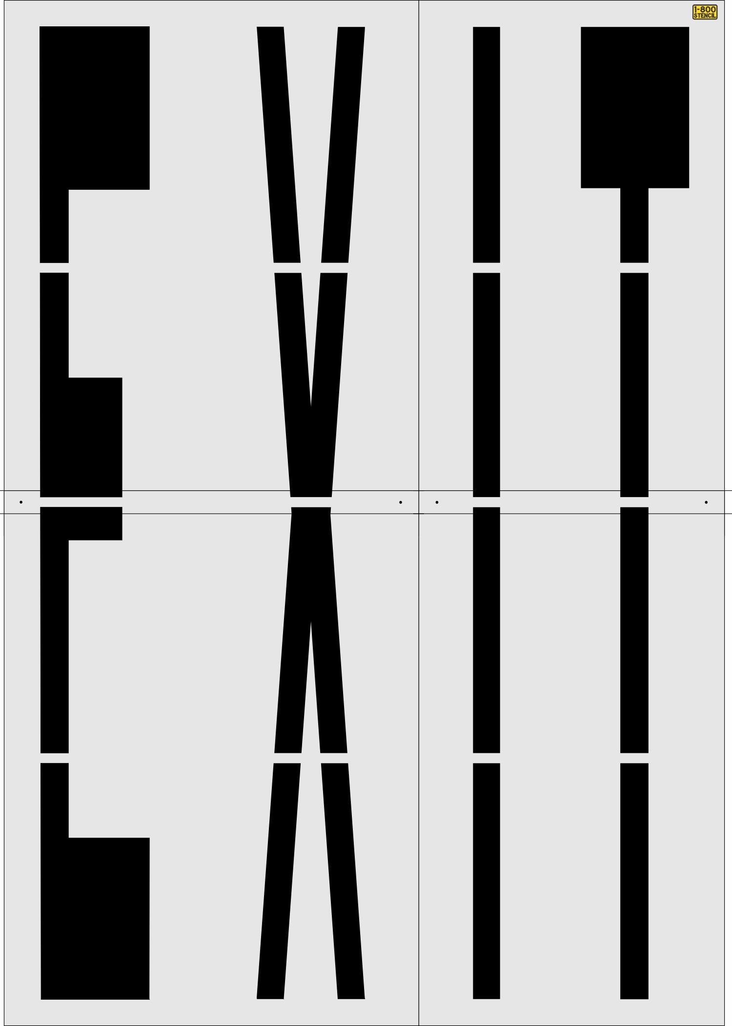 144" Georgia DOT EXIT Stencil - 1-800-Stencil