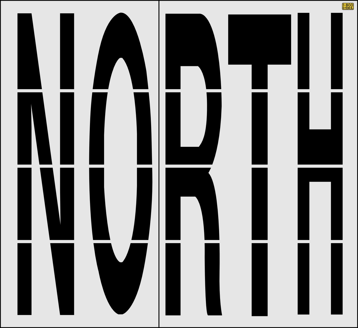 96" Georgia DOT NORTH Stencil - 1-800-Stencil