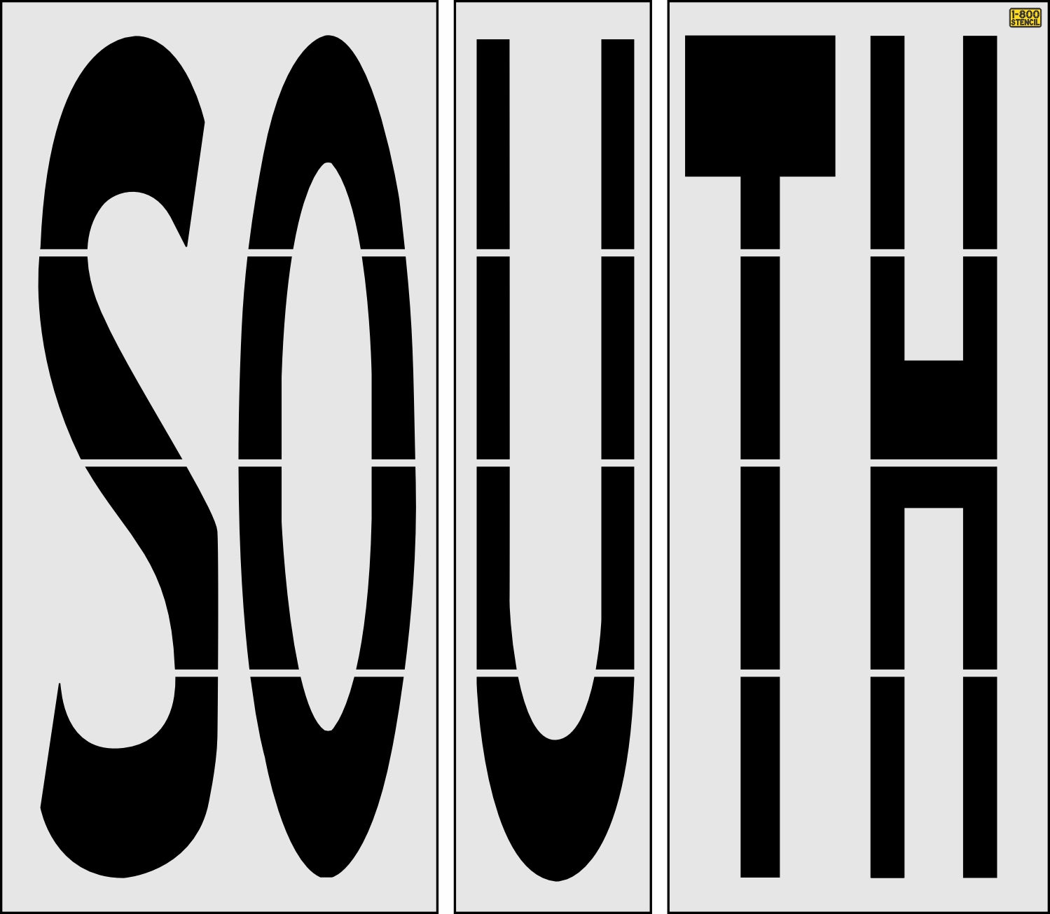 96" Georgia DOT SOUTH Stencil | Parking Lot & Drive-Thru Pavement ...