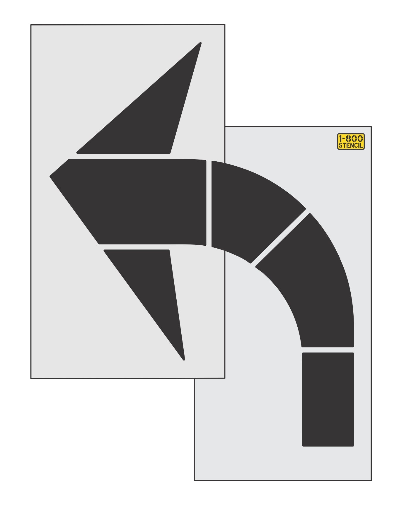 96" Iowa DOT Turn Arrow Stencil | Parking Lot & Drive-Thru Pavement ...