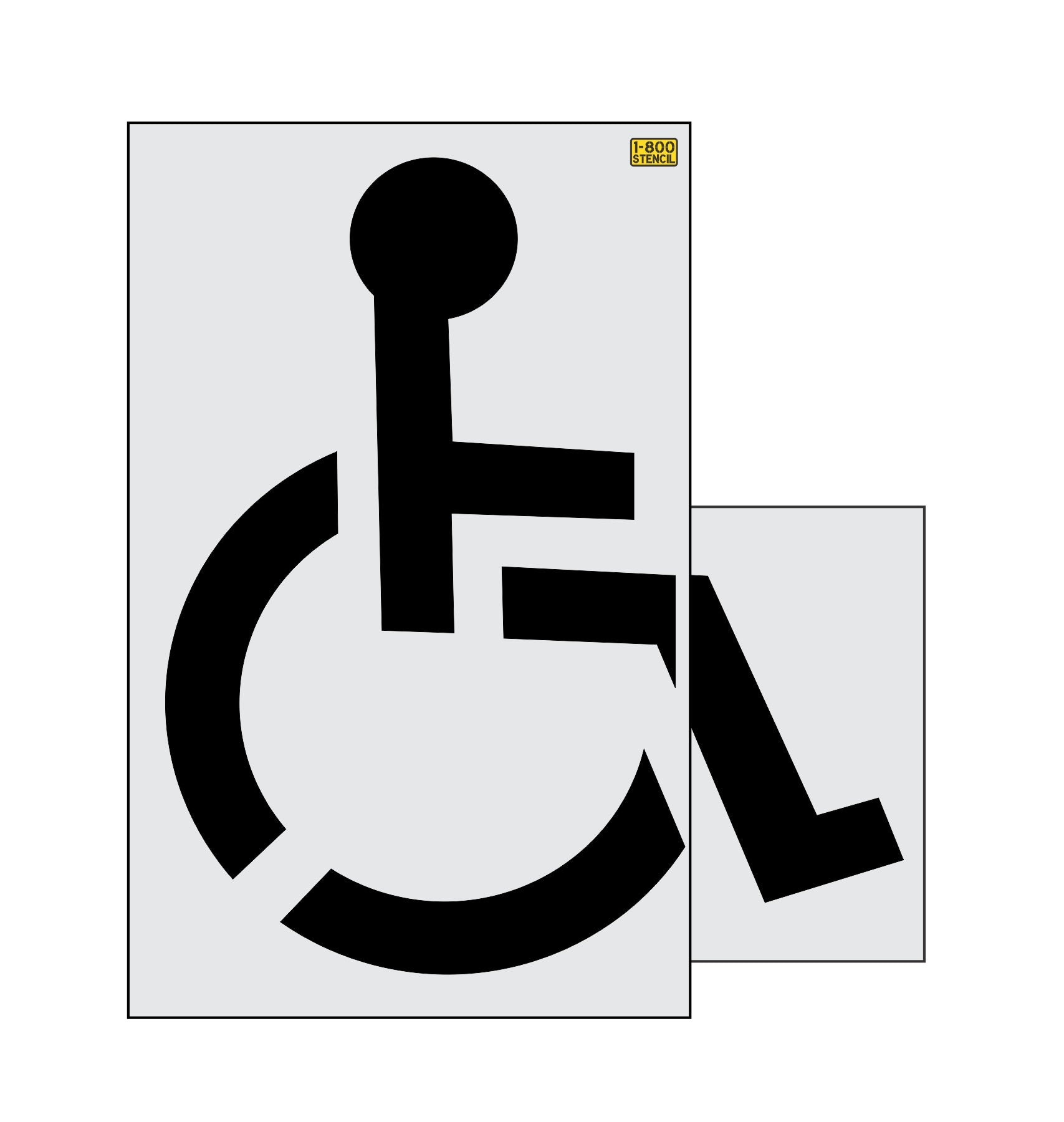 84" Iowa DOT Handicap Symbol Stencil - 1-800-Stencil