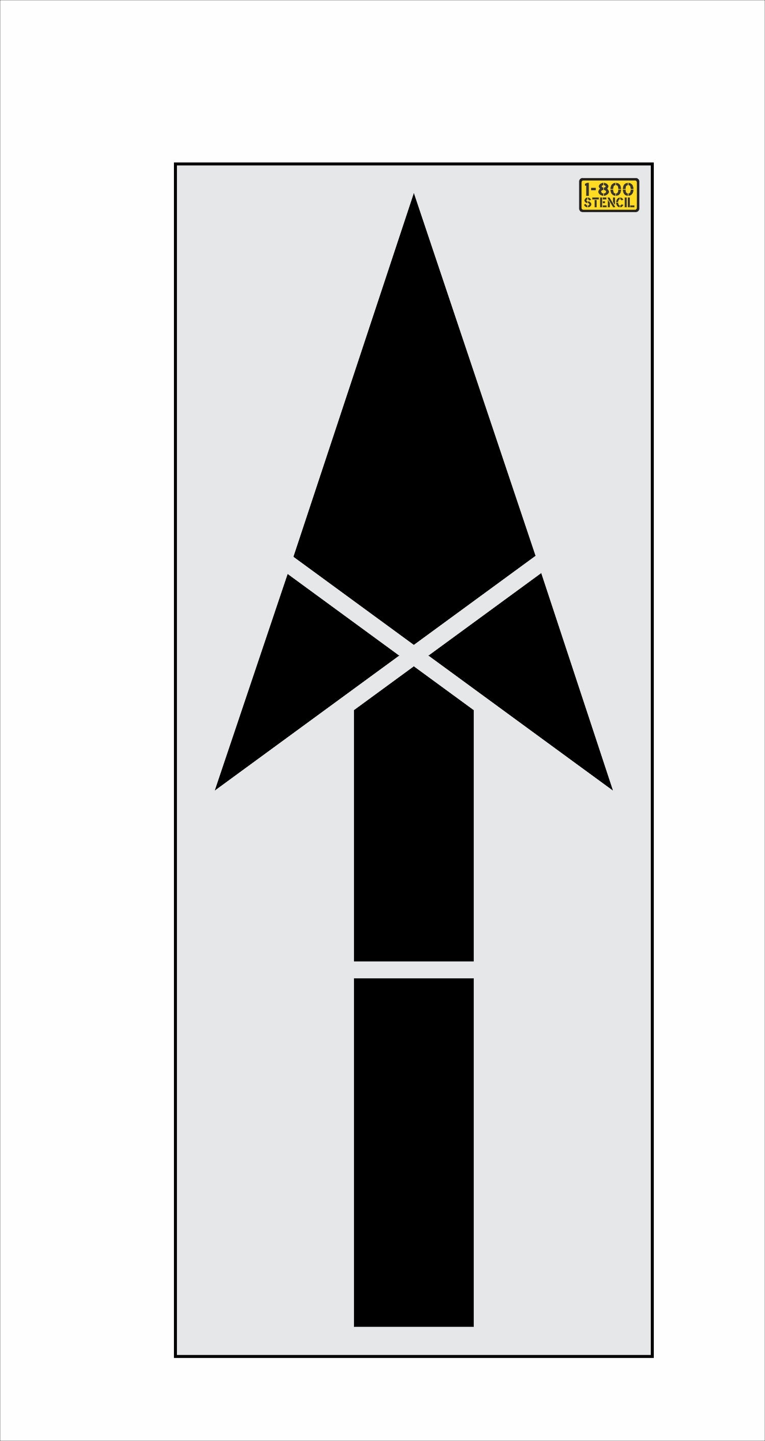 114" Maryland DOT Straight Arrow Stencil - 1-800-Stencil