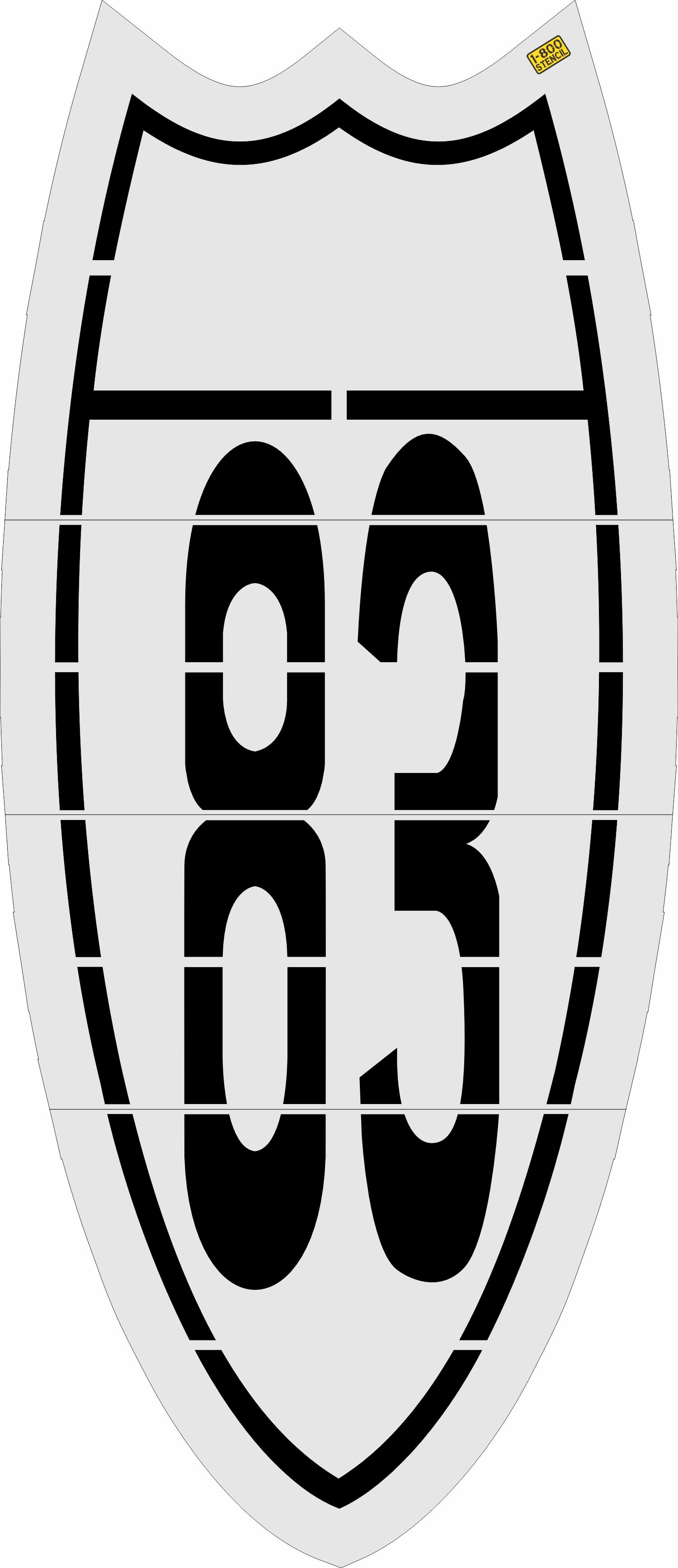 180" Maryland DOT Interstate Shield Stencil - 1-800-Stencil