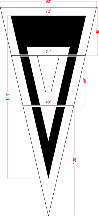 156" Maryland DOT Yield Symbol Stencil - 1-800-Stencil
