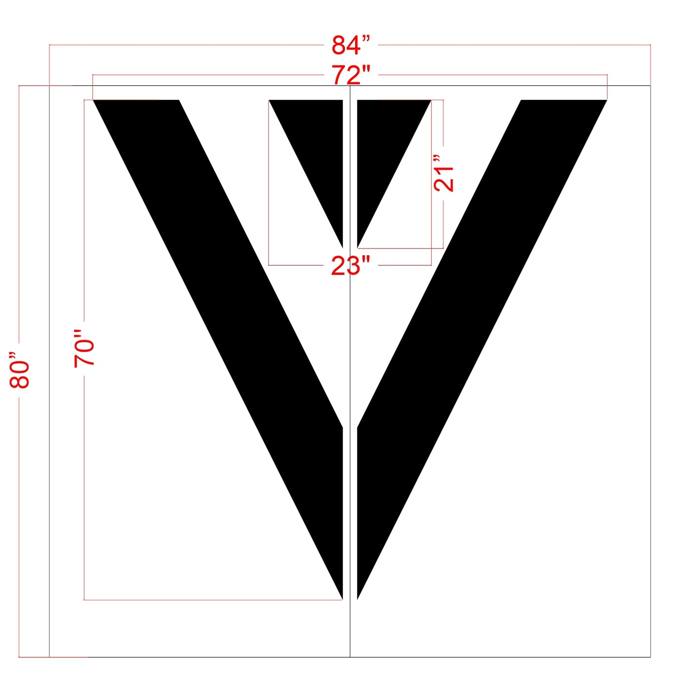 72" Maryland DOT Speed Bump Symbol Stencil - 1-800-Stencil