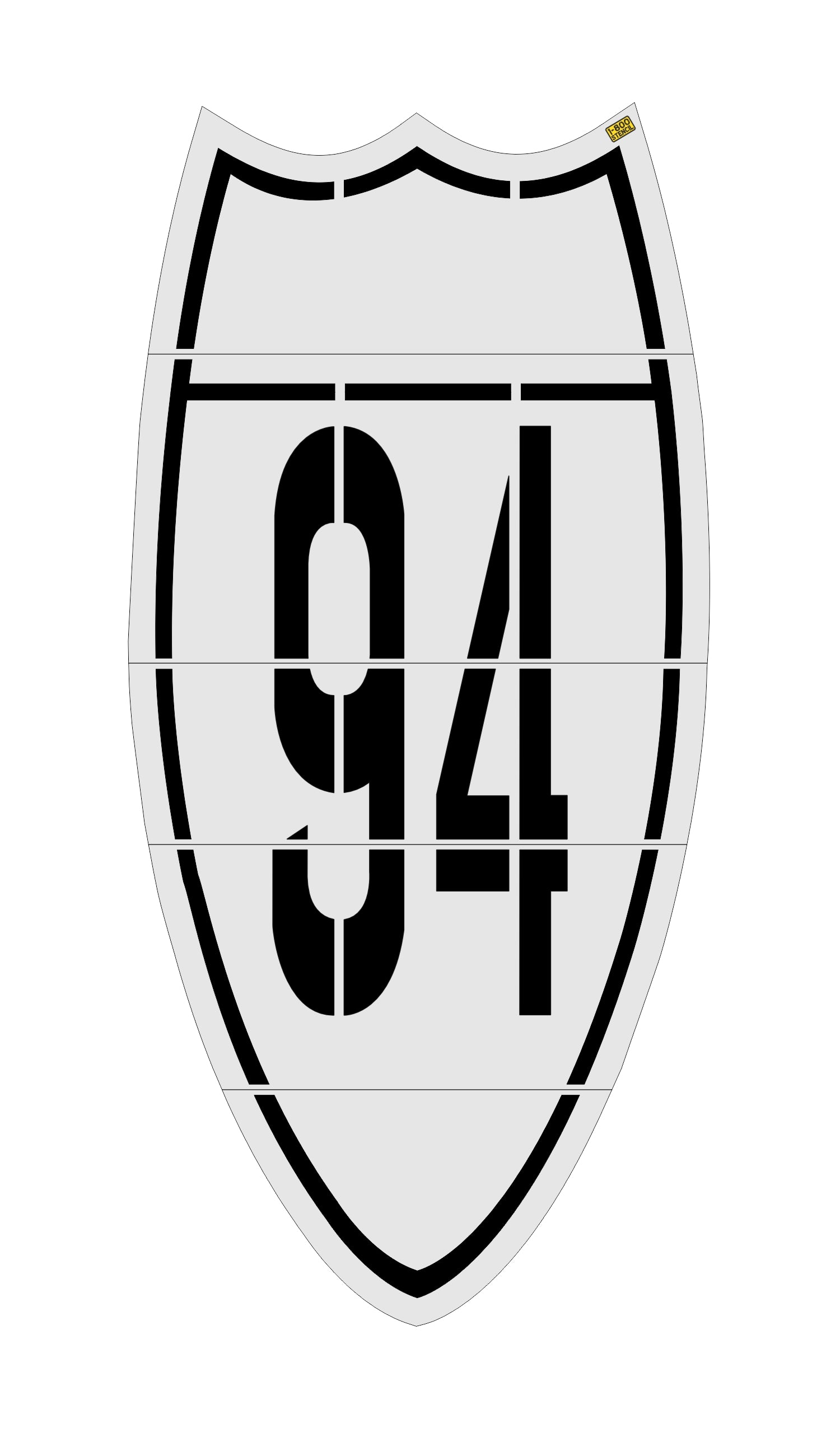 211" Michigan DOT Interstate Shield Stencil - 1-800-Stencil