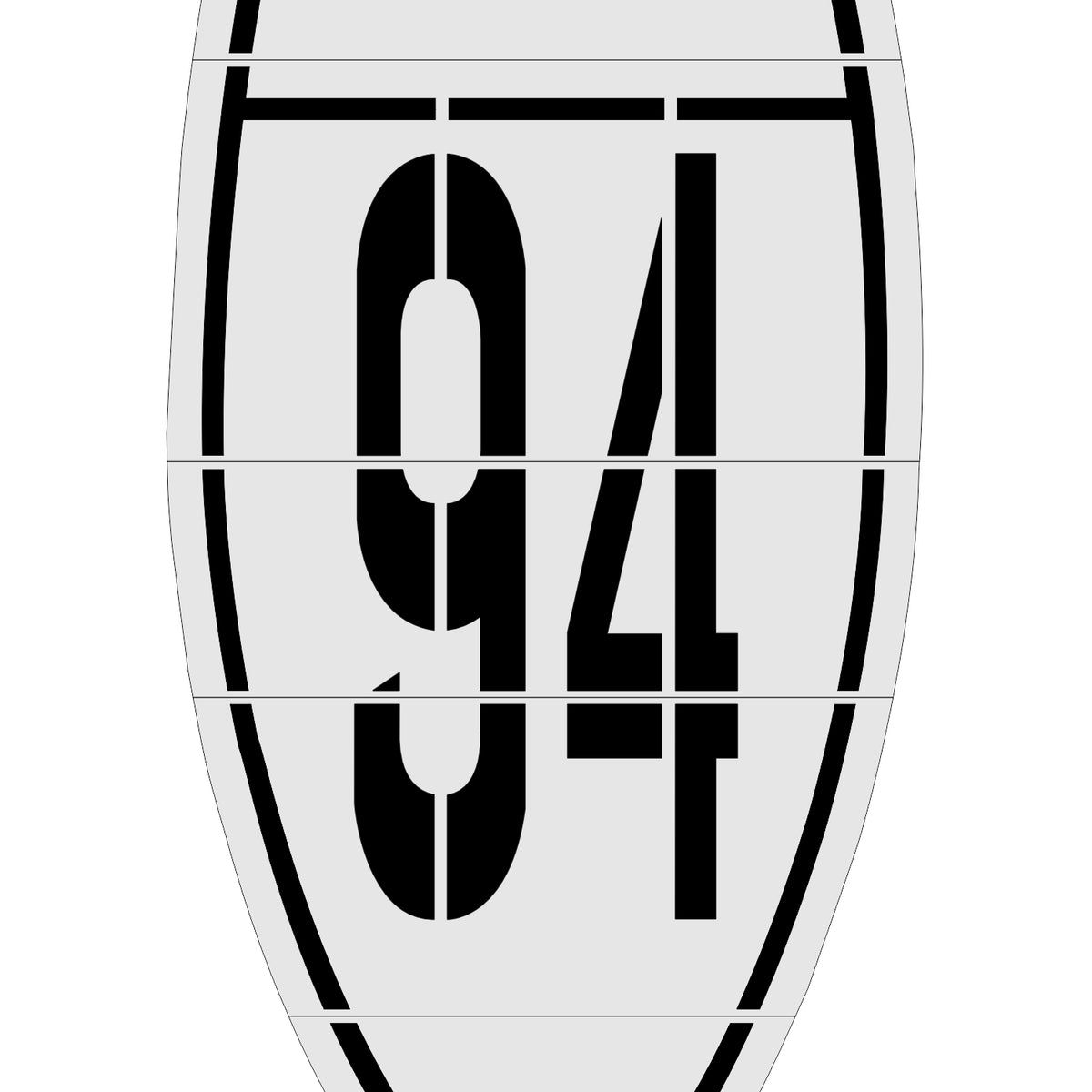 211" Michigan DOT Interstate Shield Stencil — 1-800-Stencil