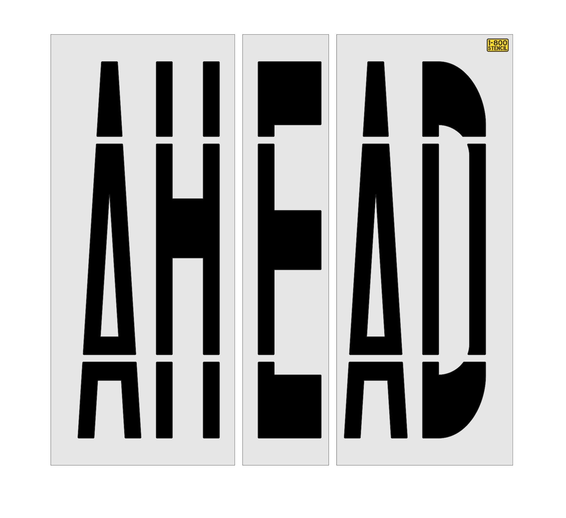 96" Michigan DOT AHEAD Stencil - 1-800-Stencil