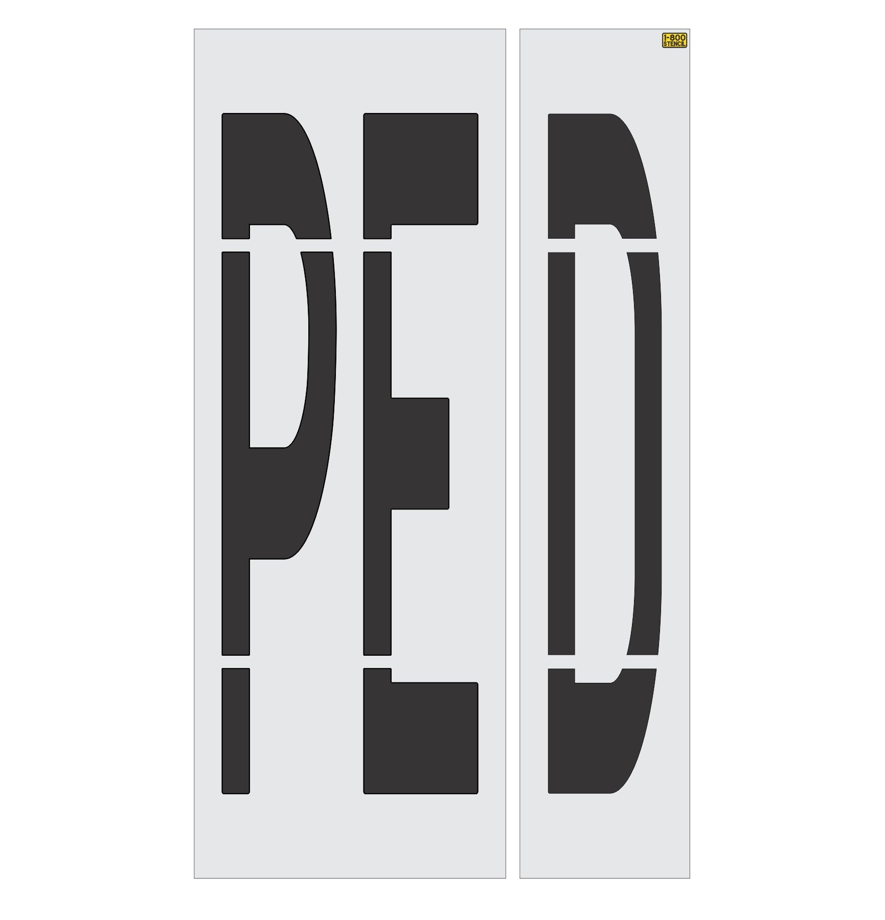 96" Michigan DOT PED Stencil - 1-800-Stencil
