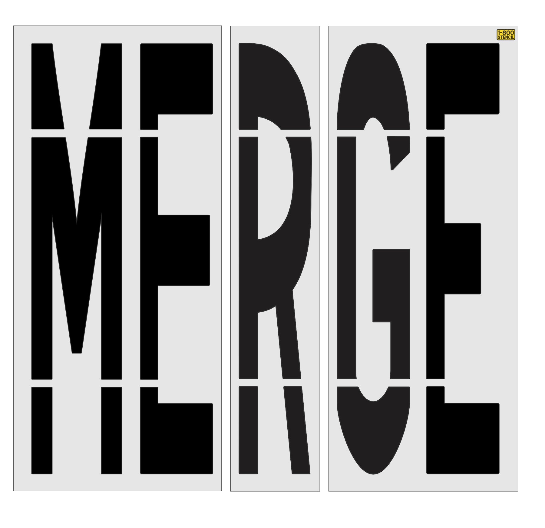 96" Michigan DOT MERGE Stencil | Parking Lot & Drive-Thru Pavement ...