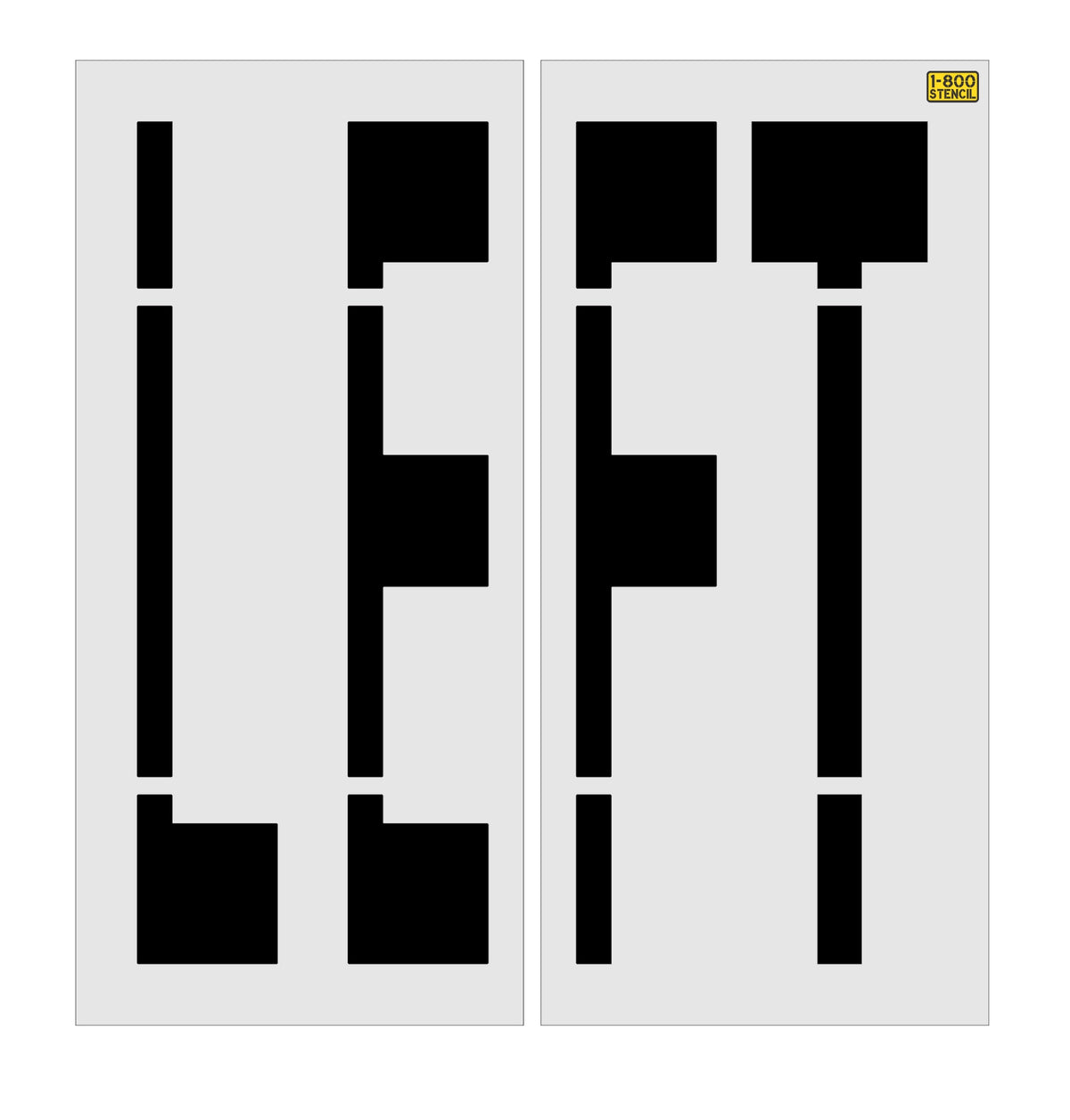 96" Michigan DOT LEFT Stencil — 1-800-Stencil