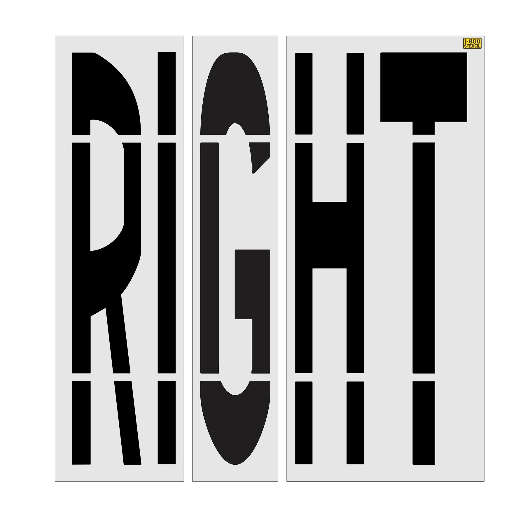 96" Michigan DOT RIGHT Stencil - 1-800-Stencil