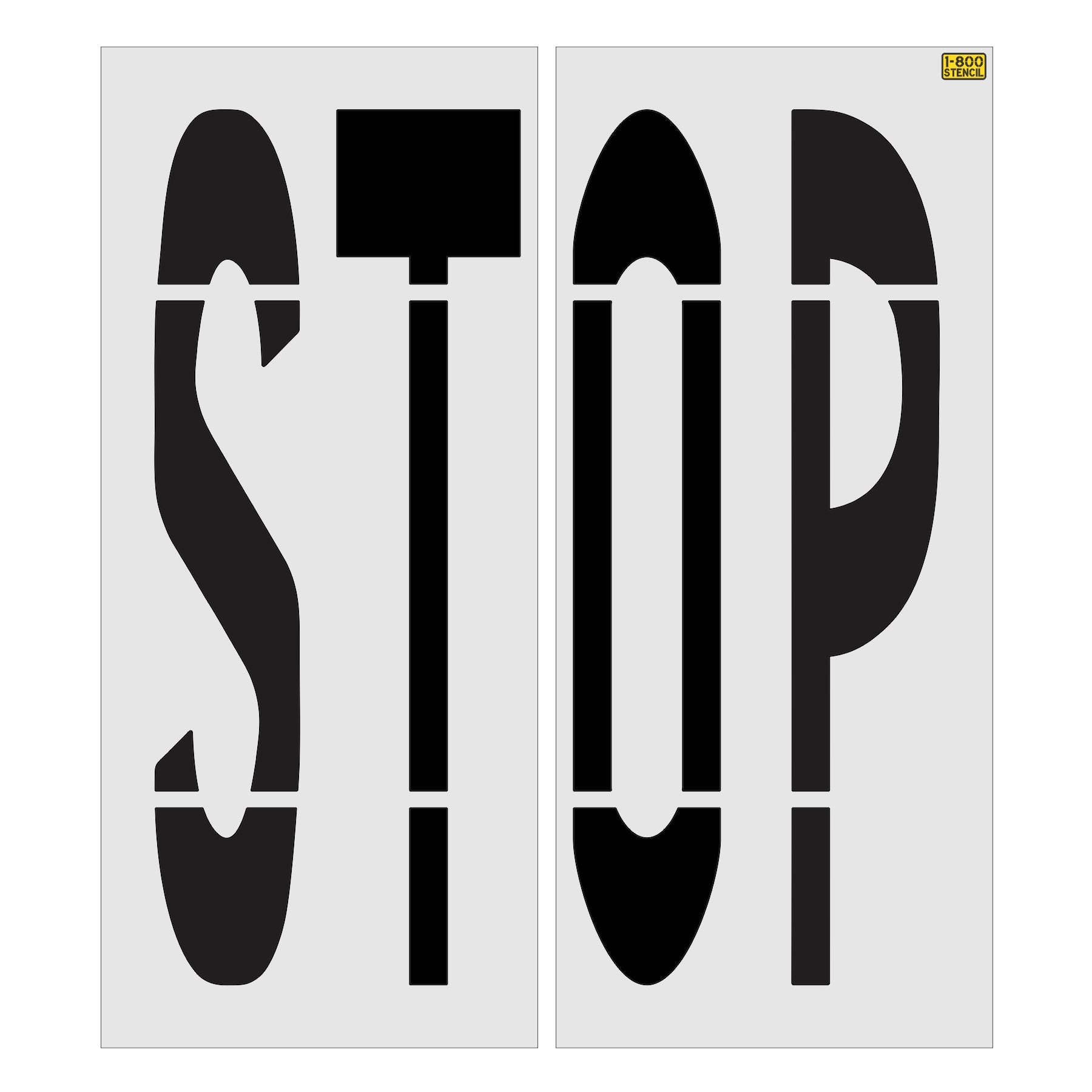 96" Michigan DOT STOP Stencil - 1-800-Stencil