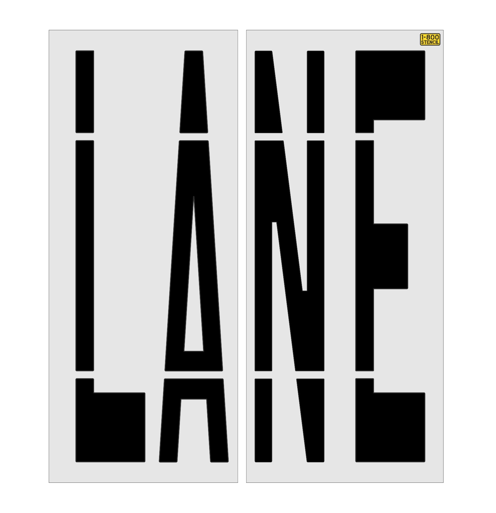 96" Michigan DOT LANE Stencil - 1-800-Stencil