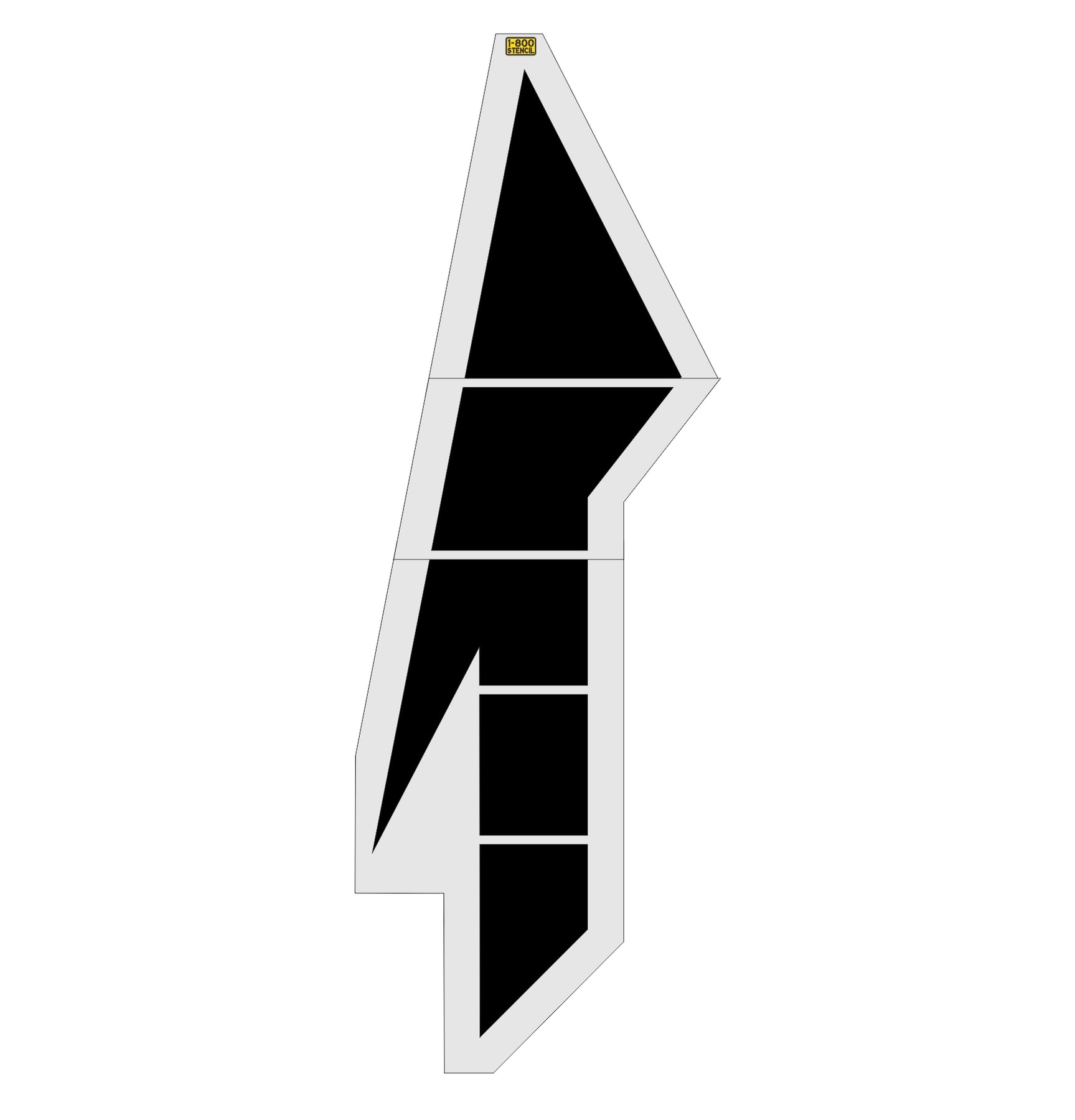 216" Michigan DOT Lane Drop Arrow Stencil - 1-800-Stencil