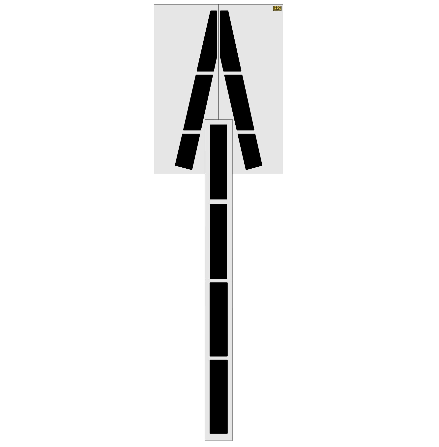 288" Michigan DOT Wrong Way Arrow Stencil - 1-800-Stencil