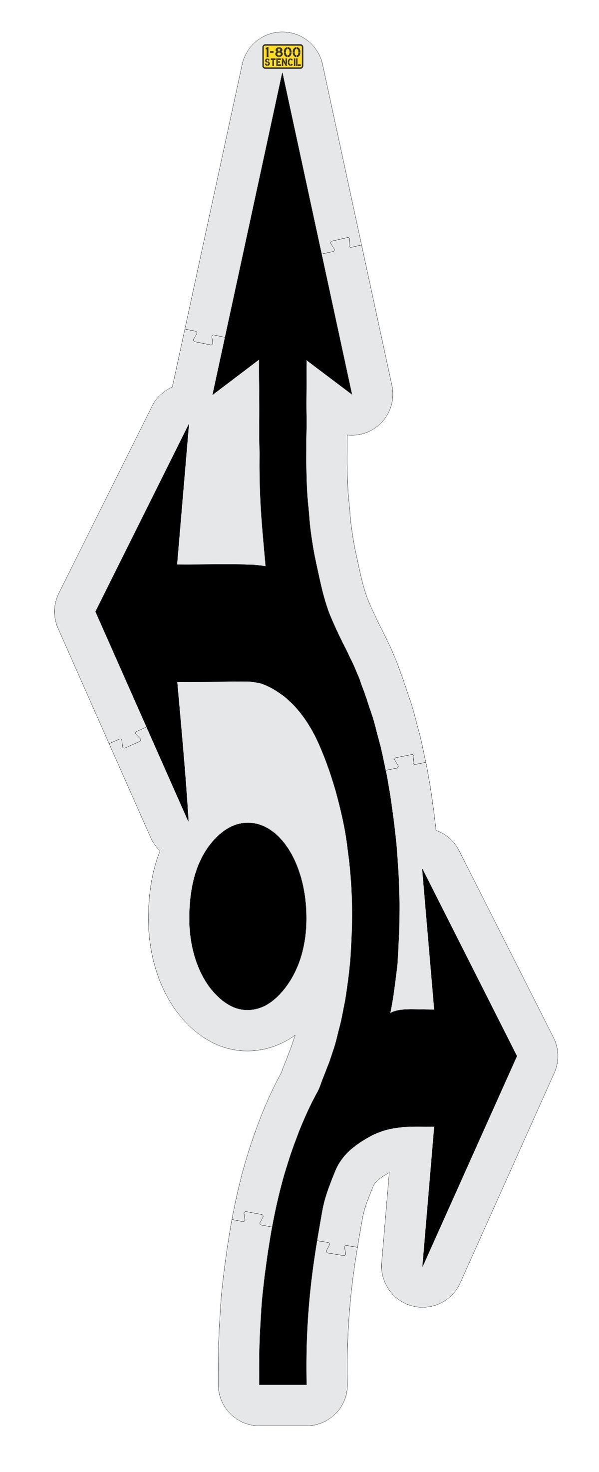 224" Michigan DOT Roundabout Arrow Stencil — 1-800-Stencil