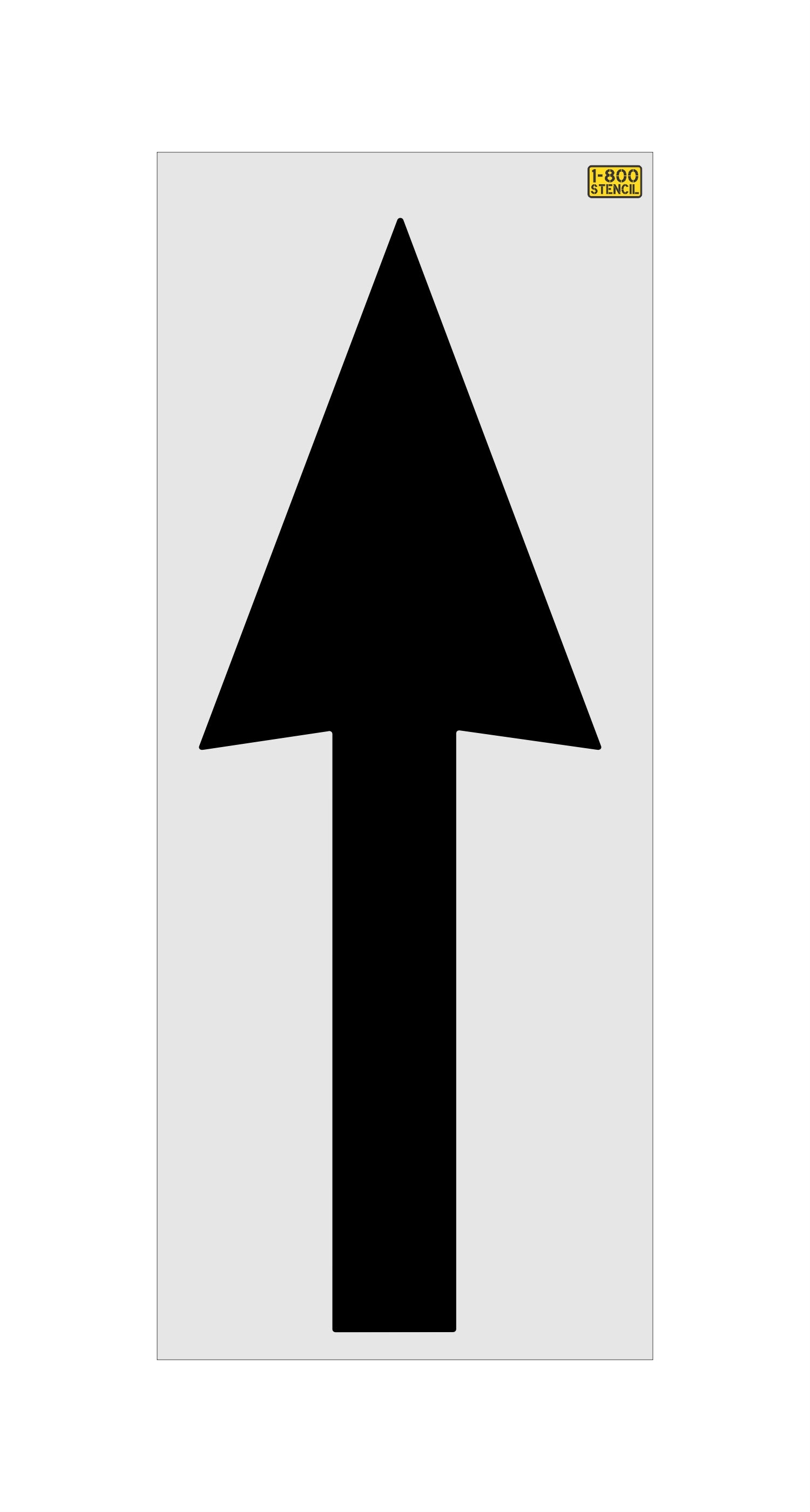72" Michigan DOT Straight Arrow Stencil - 1-800-Stencil