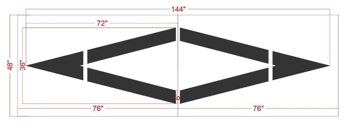 144" Michigan DOT Preferential Lane Symbol Stencil - 1-800-Stencil