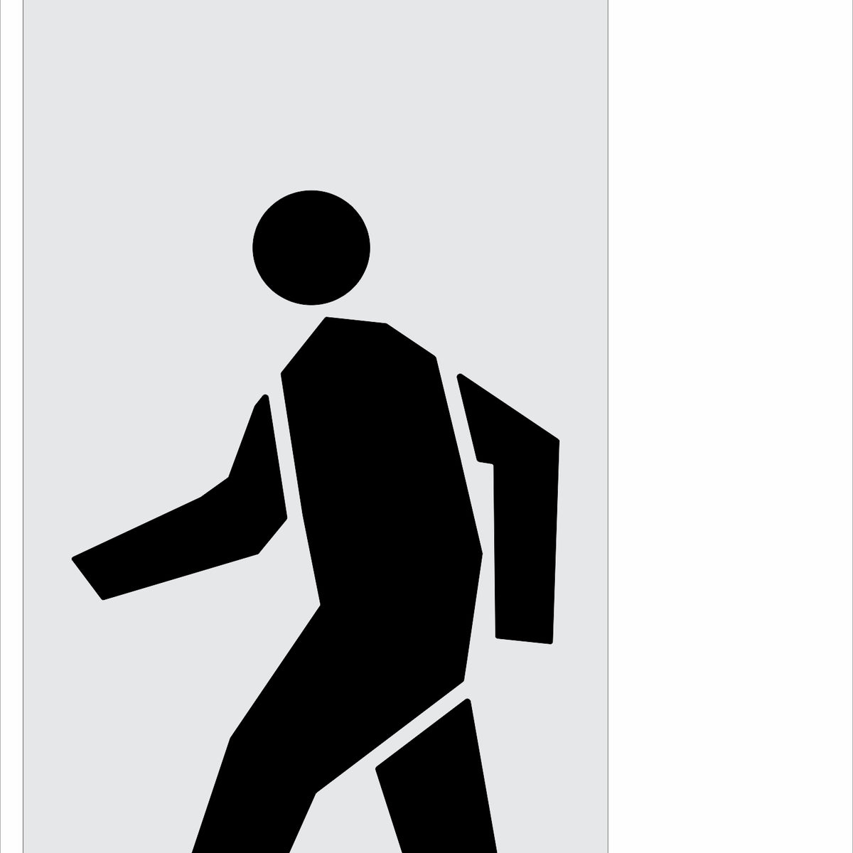 114" Michigan DOT Pedestrian Lane Symbol Stencil — 1-800-Stencil