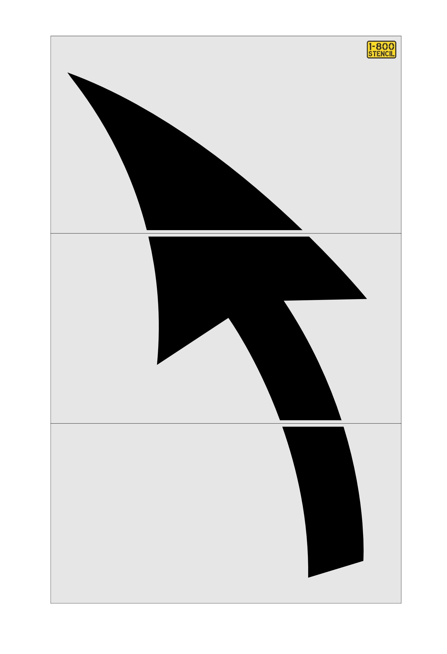 157" Michigan DOT Special Lane Arrow Stencil - 1-800-Stencil
